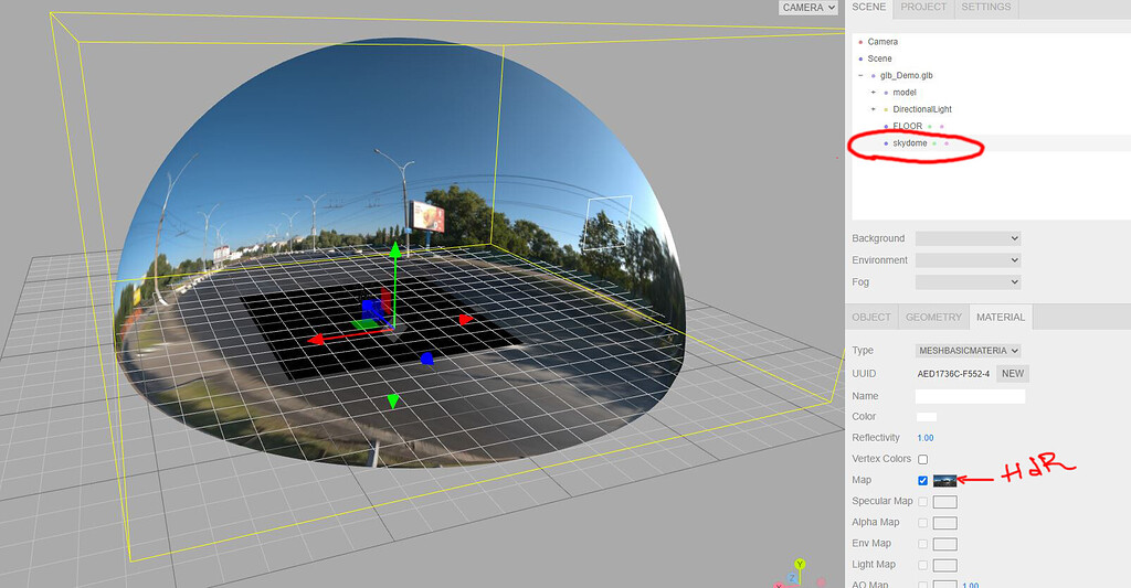 How Add Skydom Like The Three Editor Questions Three Js Forum