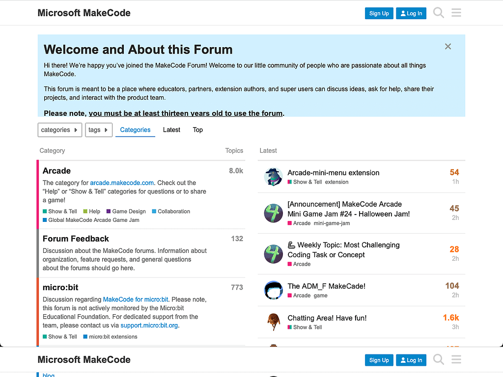 Microsoft MakeCode - Discover - Discourse Discover