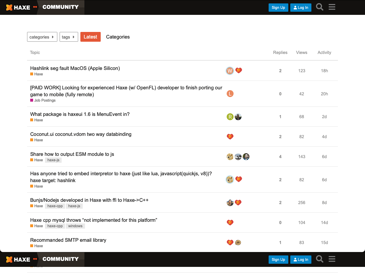 Haxe Community - Discover - Discourse Discover