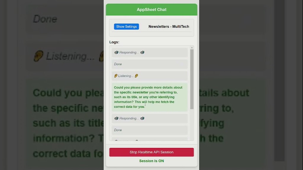 Using the Realtime API to query records from an app | teaser - RTAS Chat - AppSheet Insiders
