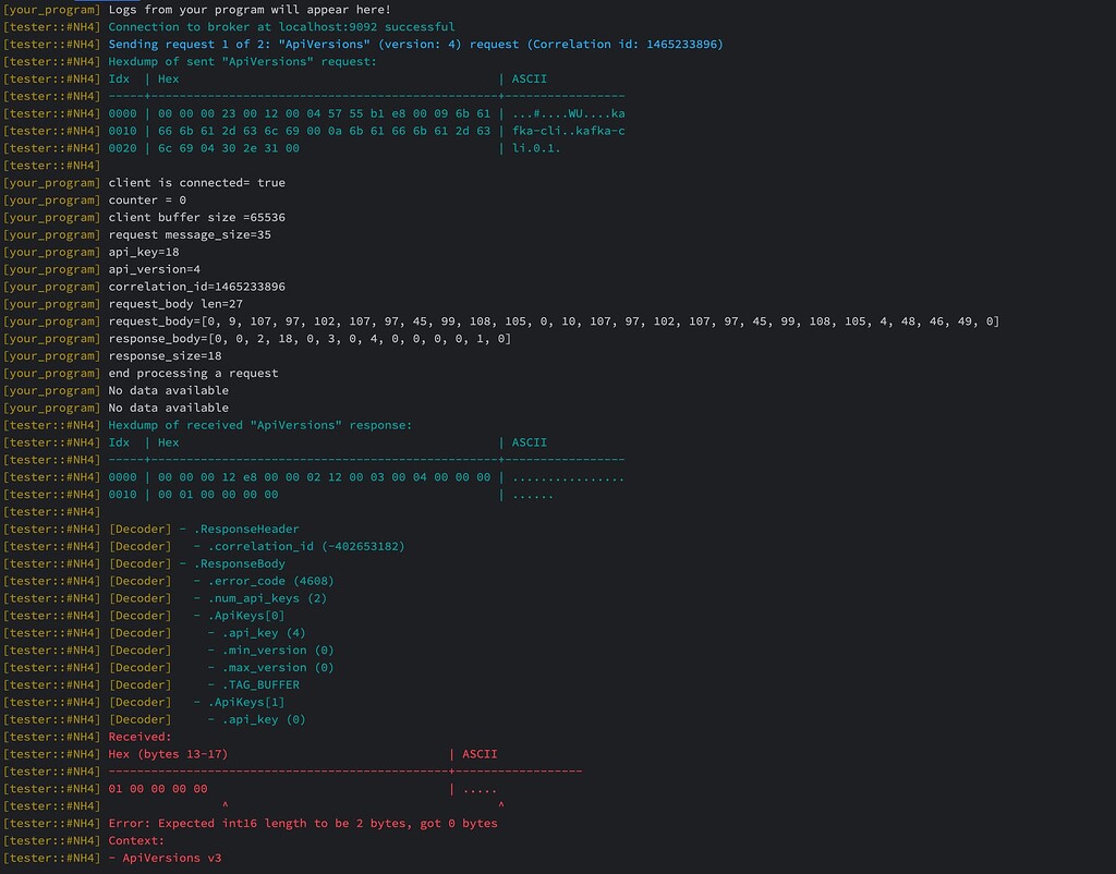 Debug help #NH4: unable to read second request - Challenges - CodeCrafters