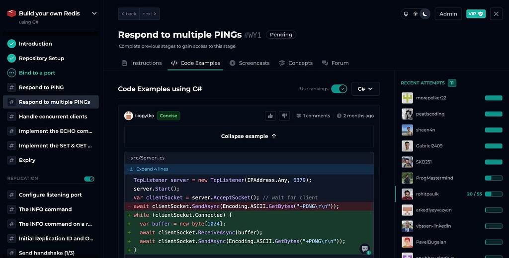 Dark mode is now available! - Announcements - CodeCrafters