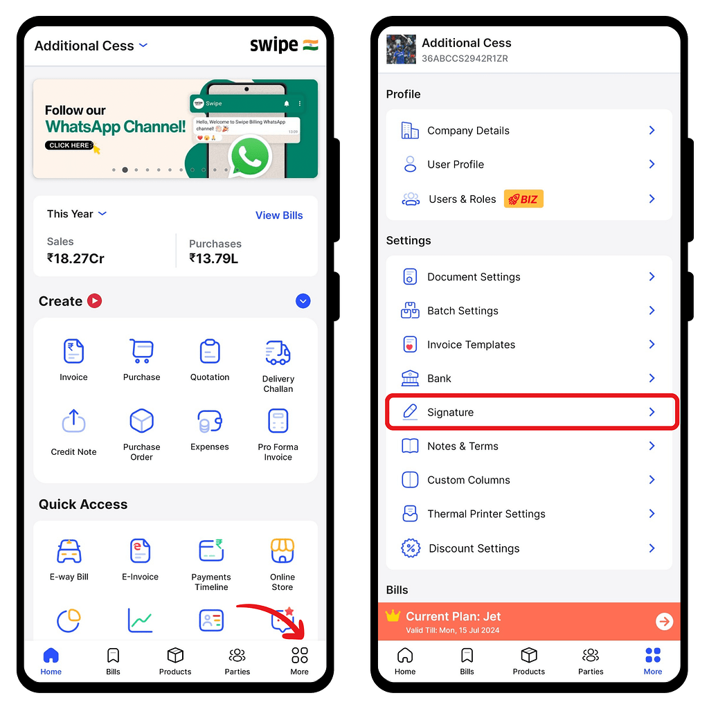 How to add a new signature on Android - Android - Swipe