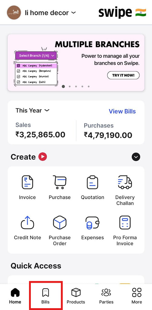 How to apply TCS for a document on android? - TDS/TCS - Swipe