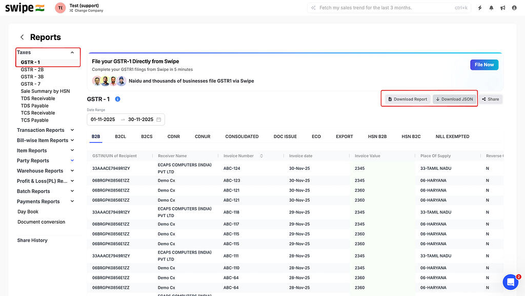 How to fix HSN error while downloading the GSTR-1 report on web ...