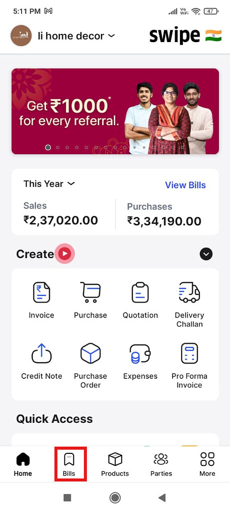 How to duplicate purchase order in mobile? - Android - Swipe