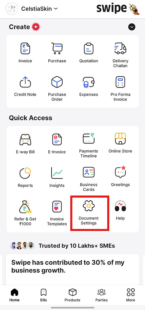How can I Edit a Prefix of Quotation on Mobile? - Android - Swipe