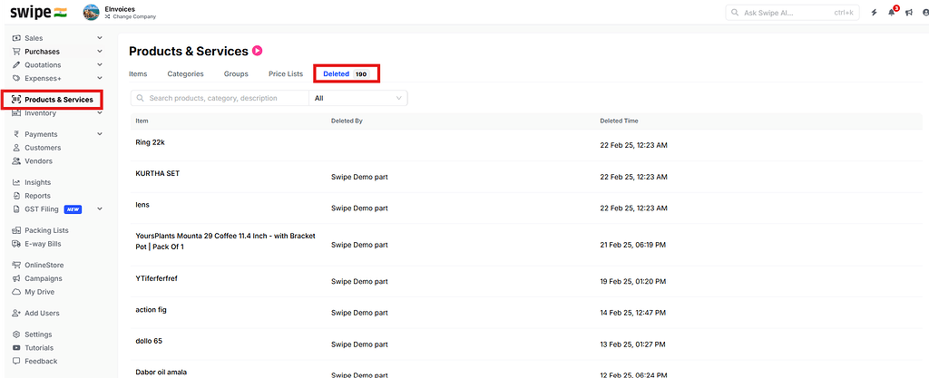 Hello Swipe! I Need help with Error Message: Product doesn't exists. - /product/delete/83 ...