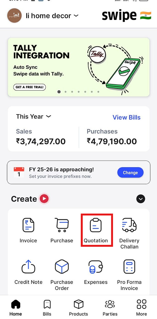 How to create quotation for batch products on android? - Android - Swipe