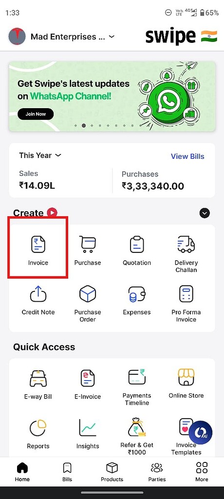 How to make invoice with TDS on Android? - Android - Swipe