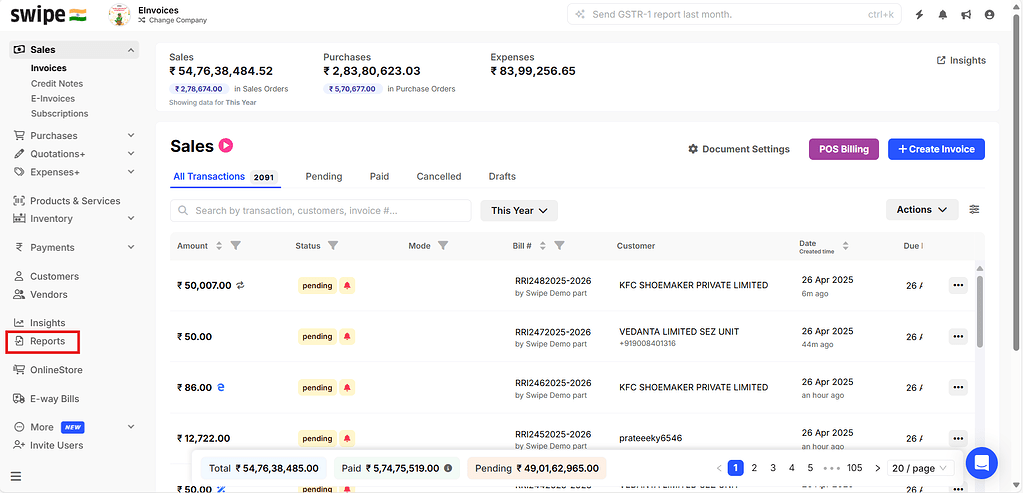 How to view warehouse-wise sales transaction report on Web? - General ...