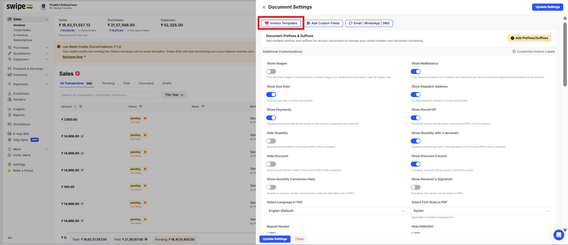How to have quantity column before Rate column? - General - Swipe