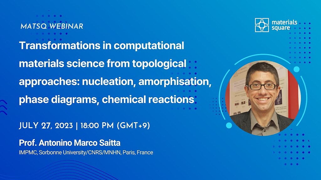 Watch Webinar recording: “Transformations in Computational Materials ...