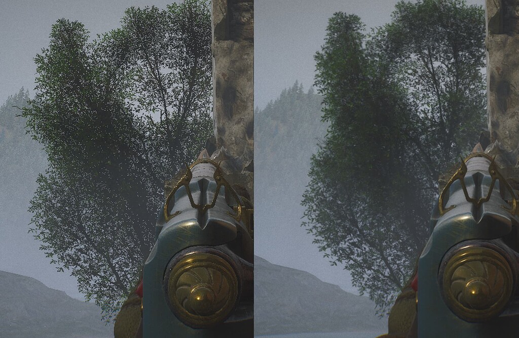 Missed Temporal Anti-Aliasing for transparent textures (water, fog ...