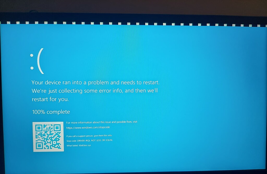 Blue screen crash! - Wicked Bug Reporting - No Rest For The Wicked