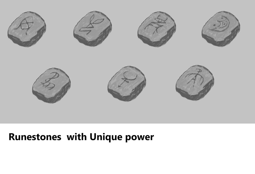 I had some ideas for runes, and I drew them - Wicked Feedback - No Rest ...