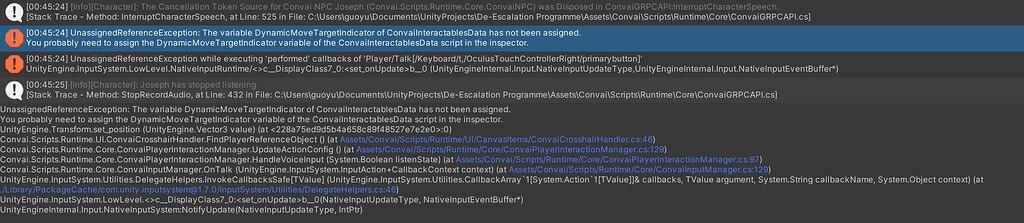 InputSystem issue in VR - Questions - Convai Developer Forum