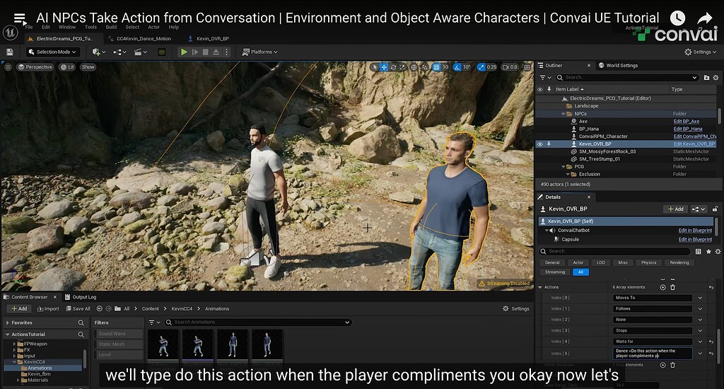 Action design in unity - Questions - Convai Developer Forum