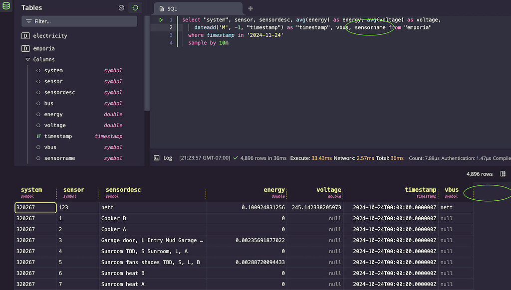 Using DATEADD() in SELECT column list causes later columns to be ignored - QuestDB Community
