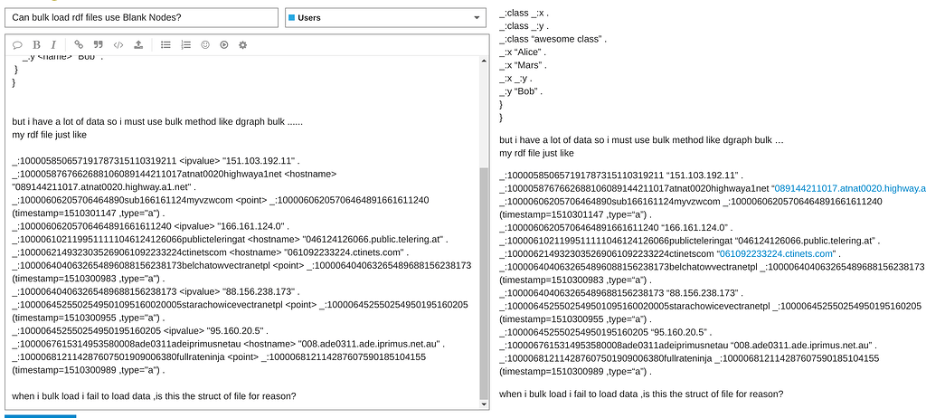 Can Bulk Load Rdf Files Use Blank Nodes Users Discuss Dgraph