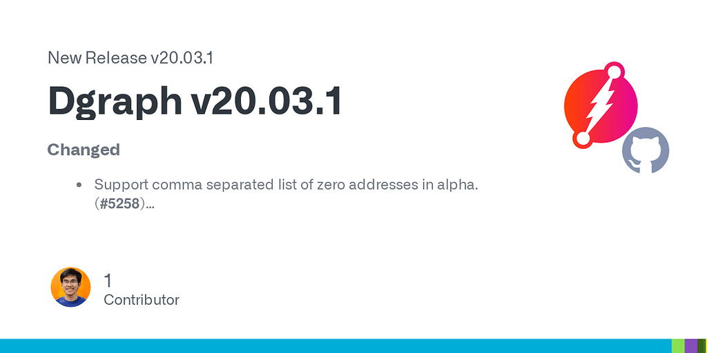 Dgraph v20.03.1 release - Announce - Discuss Dgraph