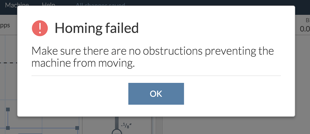 [Resolved] Carvey - Homing failed error message (potentially frozen...below 32F) - Carvey ...