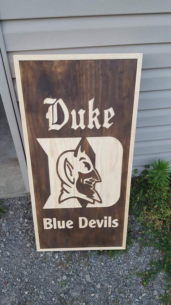 Large Duke sign - Projects - Inventables Community Forum
