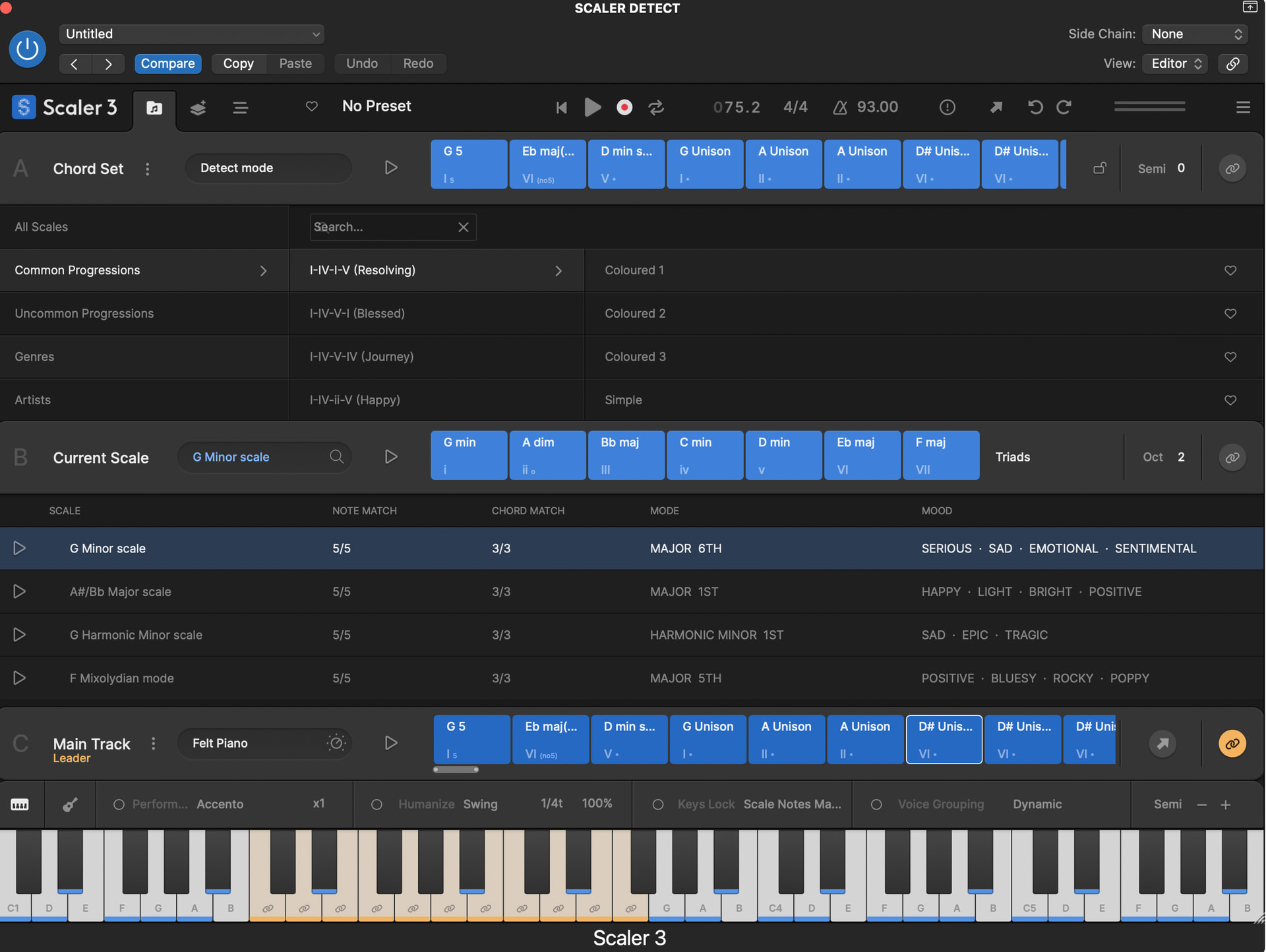 DAW SYNC playback in S3 is playing but the chords in C do not auto populate Arrange Page so - no ...