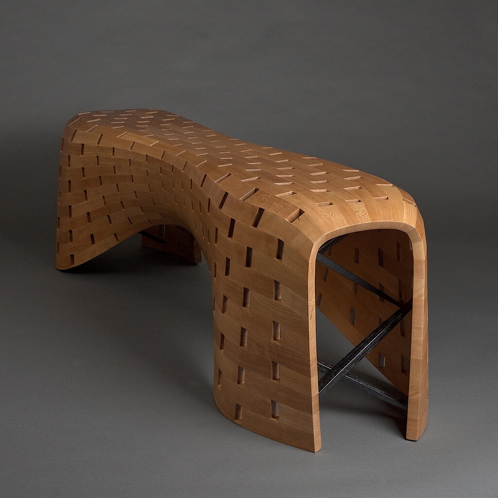 Peanut Bench, free-form bricked coopering on the rotary - Projects ...
