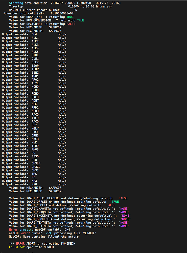 MEGAN 3.1 Error : running run.mgn2mech.v31.csh - MEGAN - CMAS CENTER FORUM