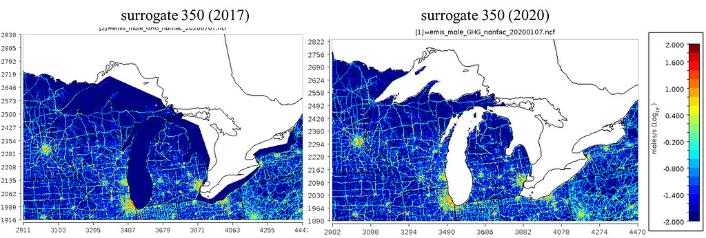 The factors are not assigned for grids over water in surrogate 350 - Spatial Allocator - CMAS ...