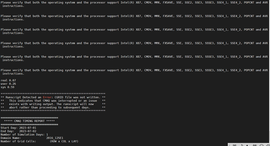 Running CCTM in CMAQ failed - Run Time Errors and Issues - CMAS CENTER ... Running CCTM in CMAQ failed - Run Time Errors and Issues - CMAS CENTER ...