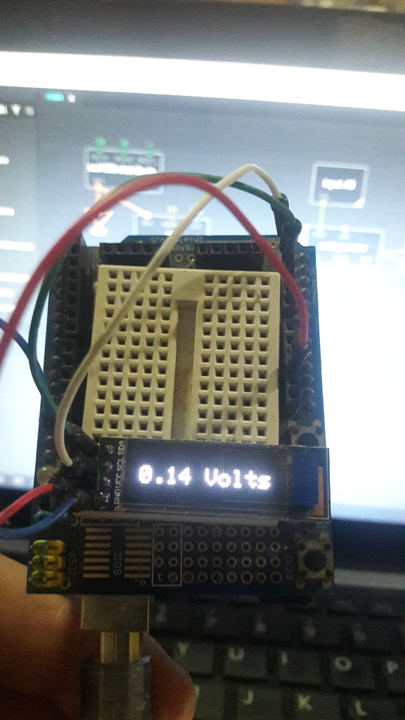Voltmeter simple with Display OLED 128x32 - Look What I’ve Done - XOD Community