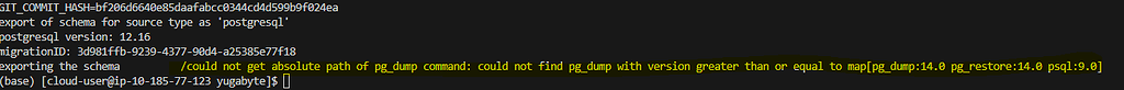 Pgdump Issue While Exporting Schema Of Existing Postgres Database For
