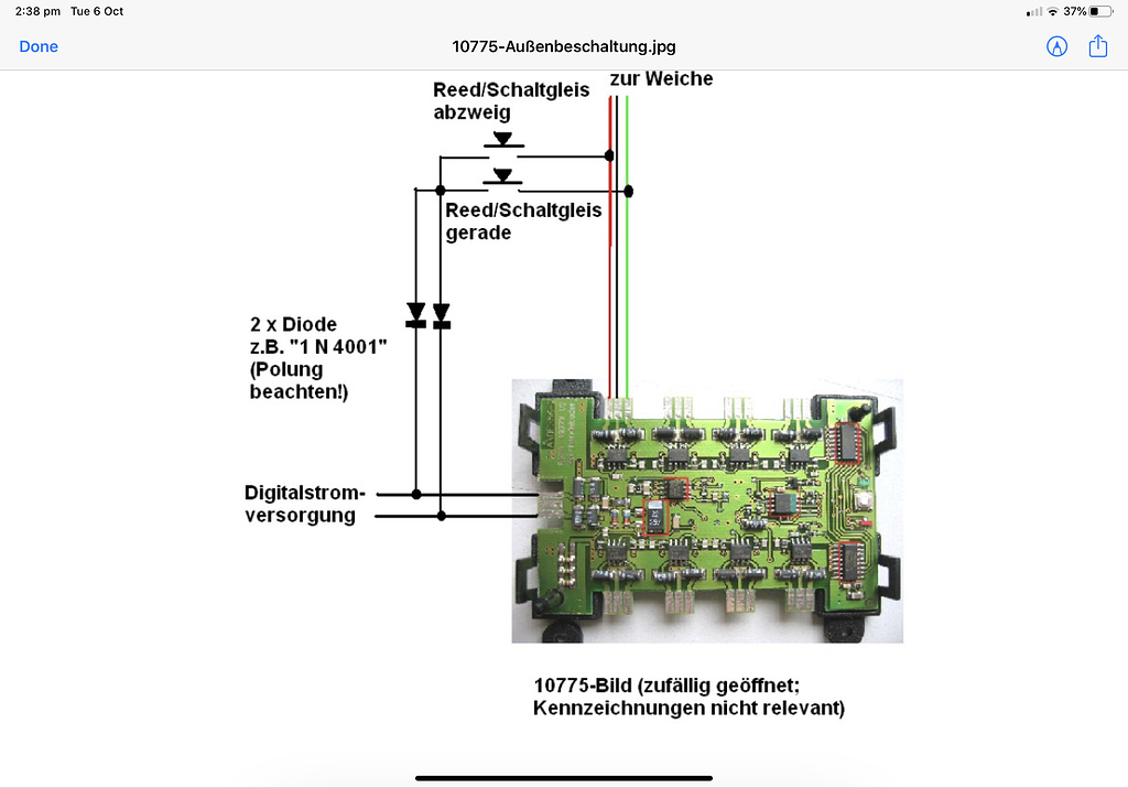 Using 1 N 4001 diodes in model railway switching - Core Electronics Forum