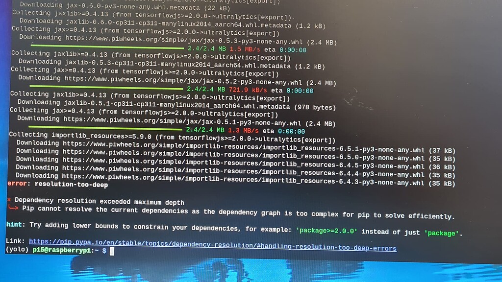 Problems installing ultralytics packages on Pi 5 - Raspberry Pi - Core Electronics Forum