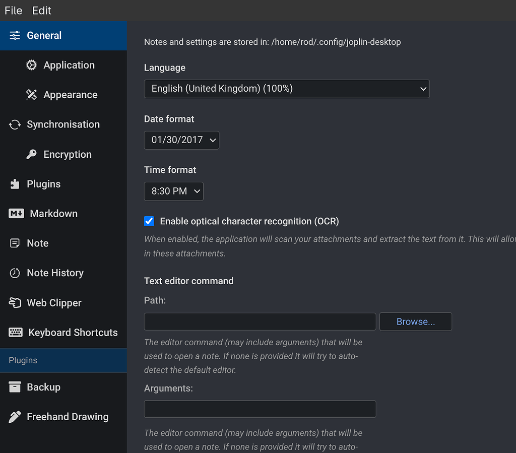Can't get plugins to show in linux v3.4.12 desktop? - Support - Joplin ...