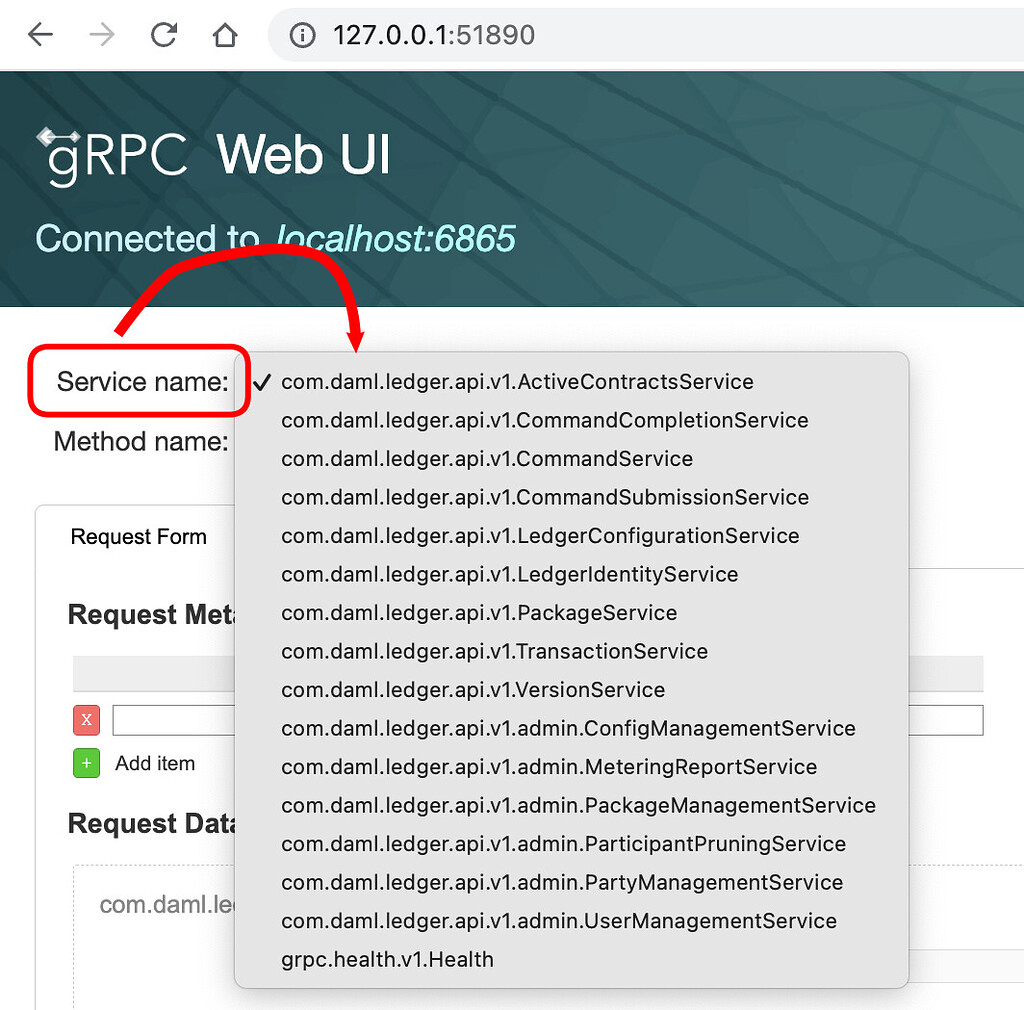 Using Grpc Ui To Explore The Ledger Api Tutorials And Guides Daml Developers Community