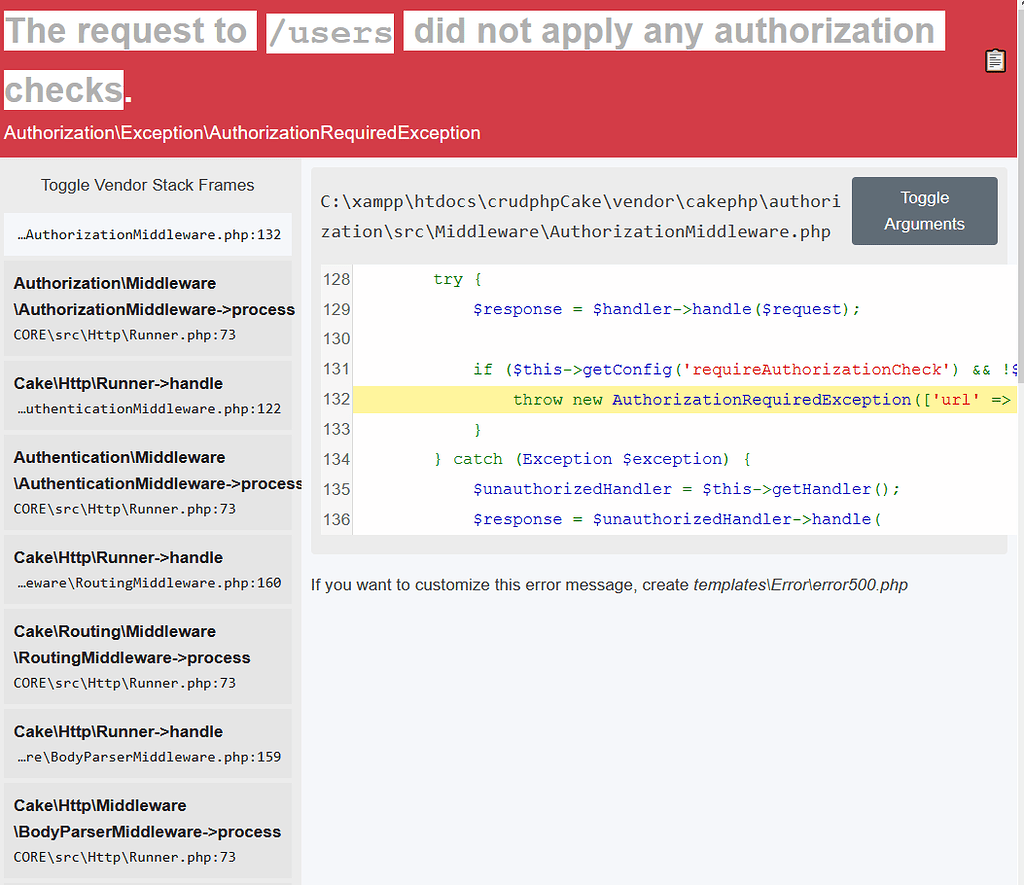 Authorization Tutorial for cakePHP 4 - Need Help - Cake Software Foundation, Inc.