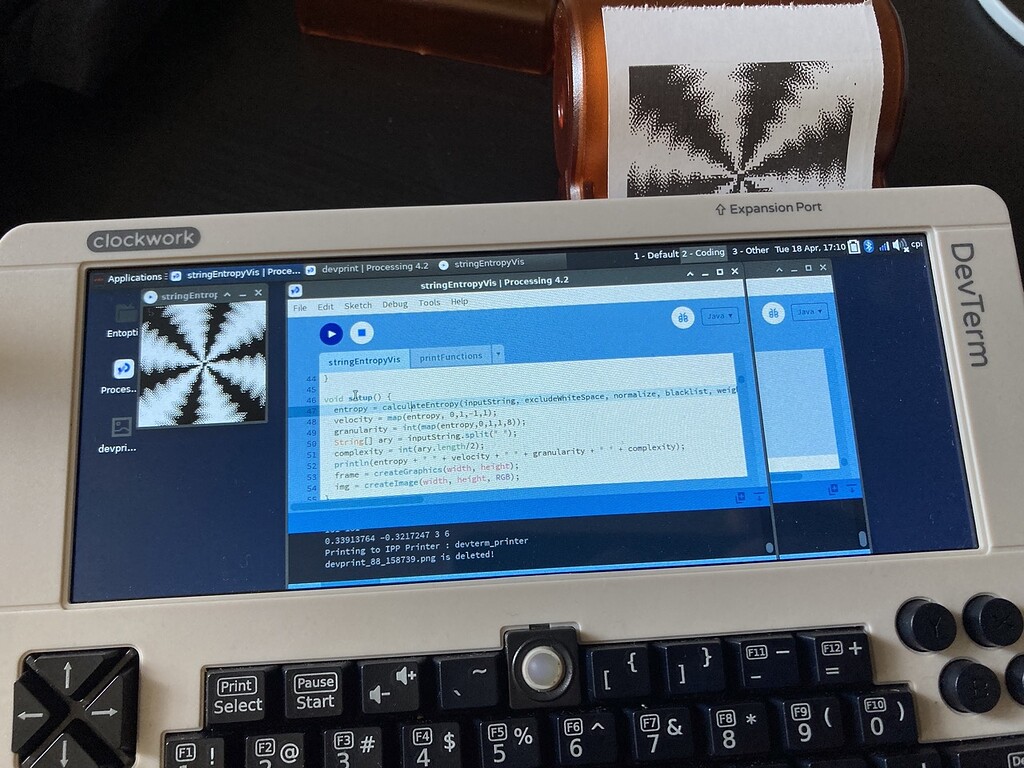 Processing/Java code to print directly to Thermal Printer! - DevTerm - clockworkpi