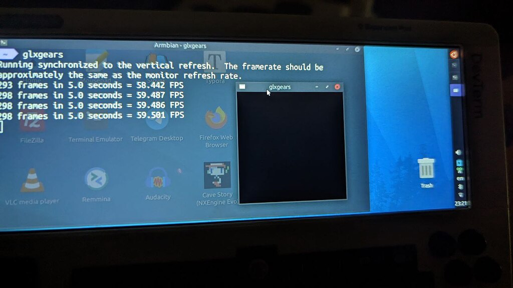 A06 OpenGL app show nothing but works - DevTerm - clockworkpi