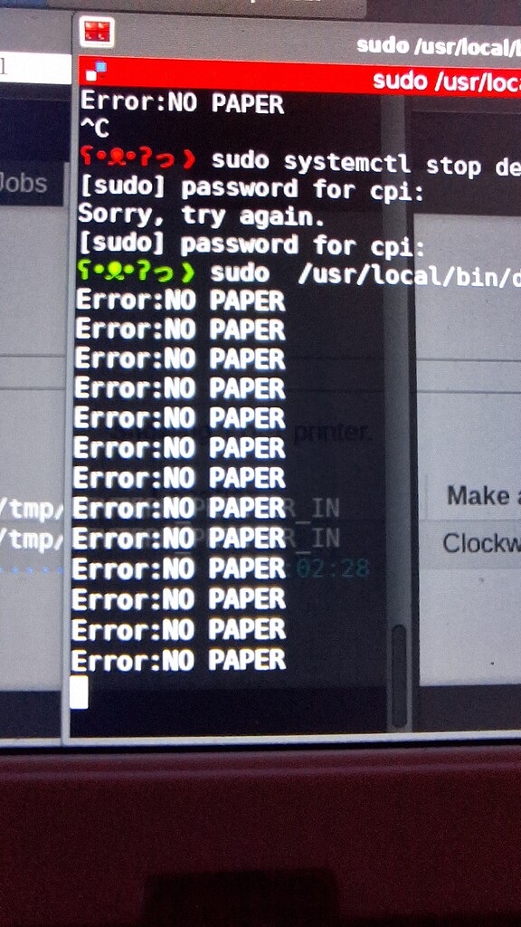 DevTerm A06 thermal printer "No Paper" error - DevTerm - clockworkpi