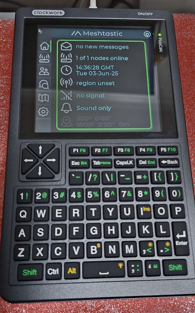 Meshtastic running on PicoCalc (Luckfox Lyra Core) - PicoCalc - clockworkpi