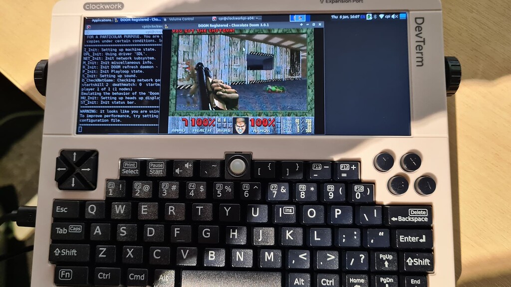 WooHoo - A04 up and running... and more importantly.... DOOM! - DevTerm ...