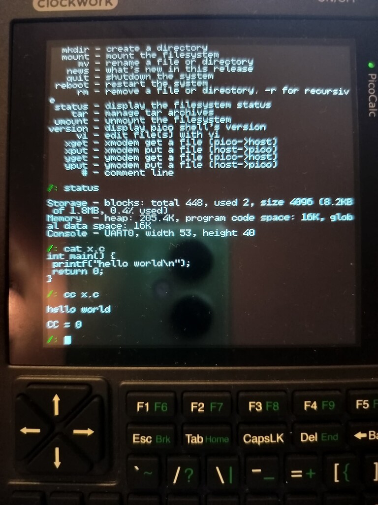Pshell ported to picocalc - PicoCalc - clockworkpi