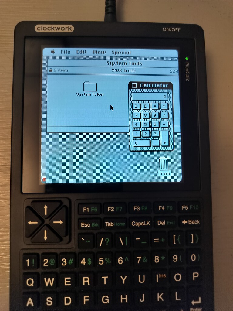 Macintosh emulator v0.06b - cmd key - PicoCalc - clockworkpi