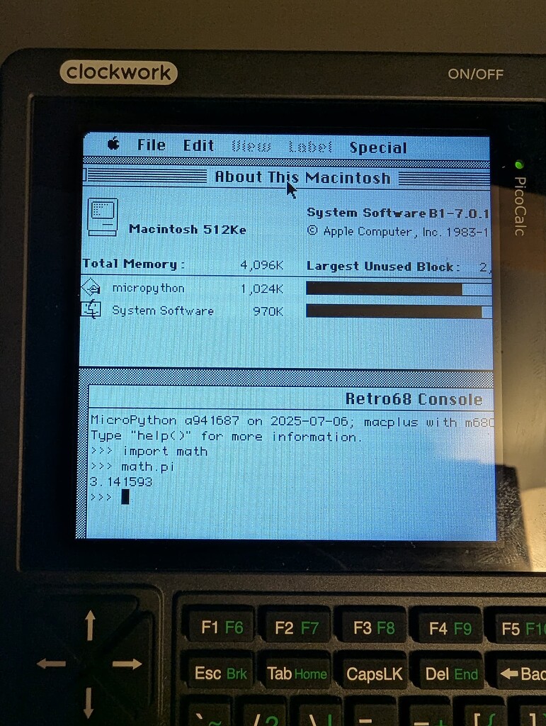 Umac + system7 + micropython - PicoCalc - clockworkpi
