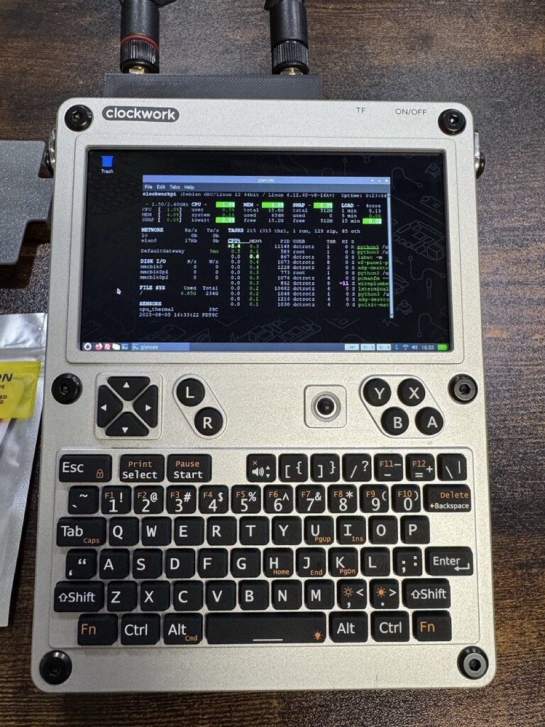 Silver uConsole 16GB CM5-lite w/4G module - SOLD - uConsole - clockworkpi