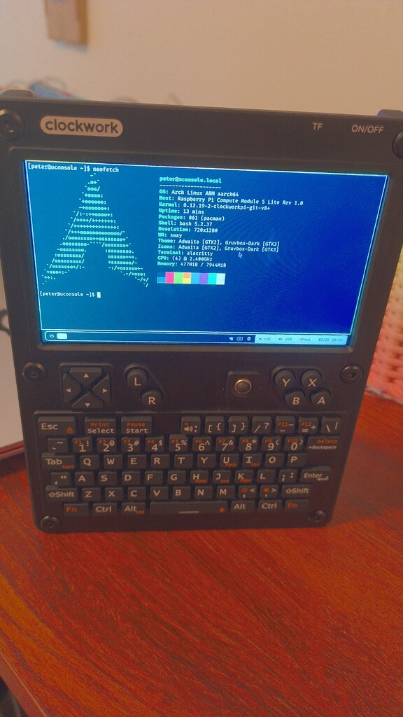 Arch Linux ARM for uConsole w/ RPi CM5 - uConsole - clockworkpi