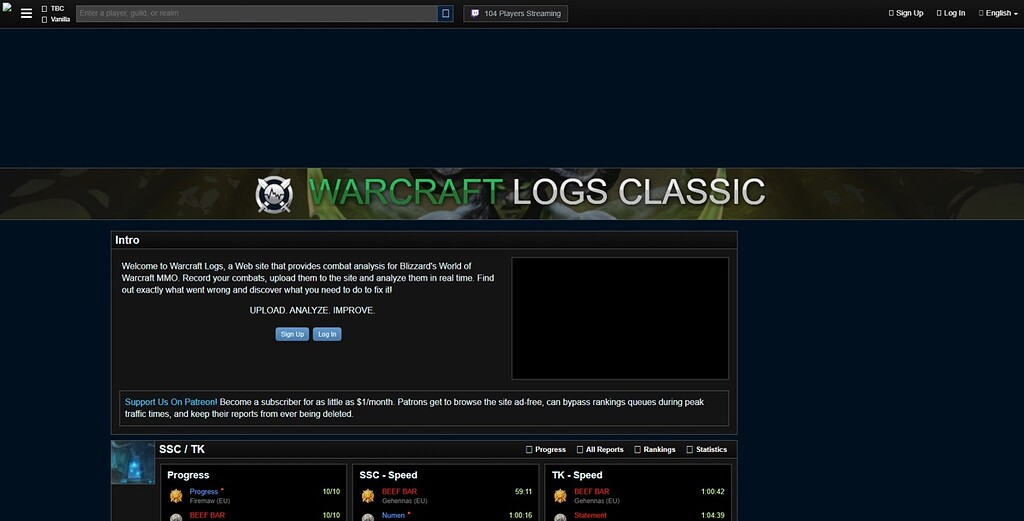 Warcraftlogs Website not loading / loading partially - Warcraft Logs